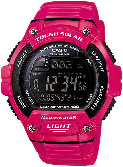 Pink Casio Tough Solar Power Sports Watch WS220C-4BV