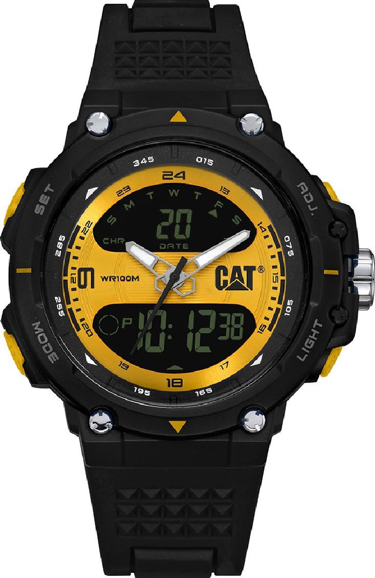 Men's CAT Black Caterpillar Analog Digital Watch MX16521731