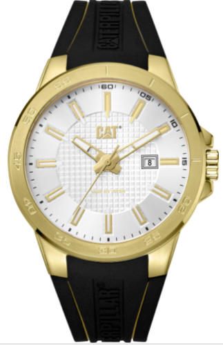 Men's CAT Caterpillar Black Gold White Dial Watch CC13121213