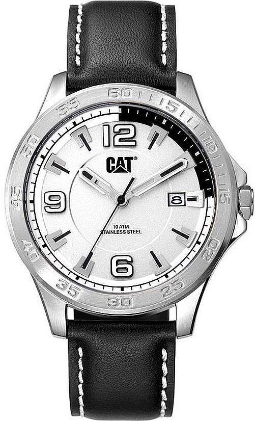 Men's CAT Caterpillar Boston Leather Strap Watch AD14134221