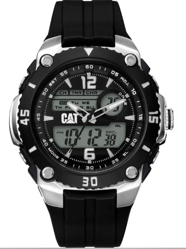 Men's CAT Caterpillar Sportica Black Analog Digital Dial Watch ME14521131