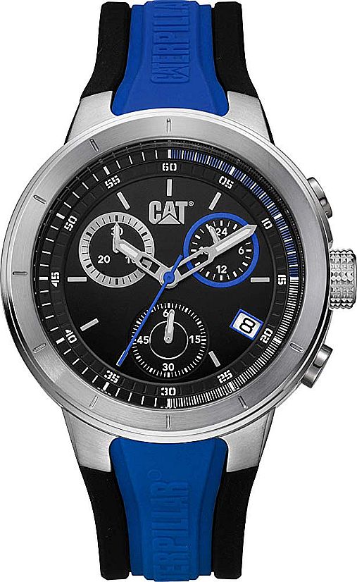 Men's CAT Caterpillar T8 Steel Chronograph 44mm Watch NA14326126