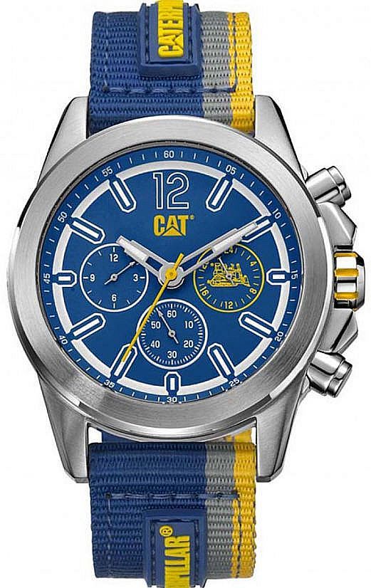 Men's CAT Caterpillar Twist Up Steel Chronograph Watch YU14966637