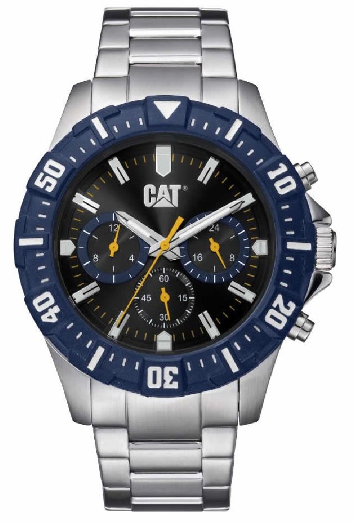 Men's CAT Moto Caterpillar Stainless Steel Chronograph Watch PZ14911626