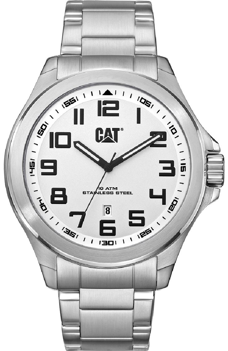 Men's CAT Operator Caterpillar Stainless Steel Date Display Watch ...