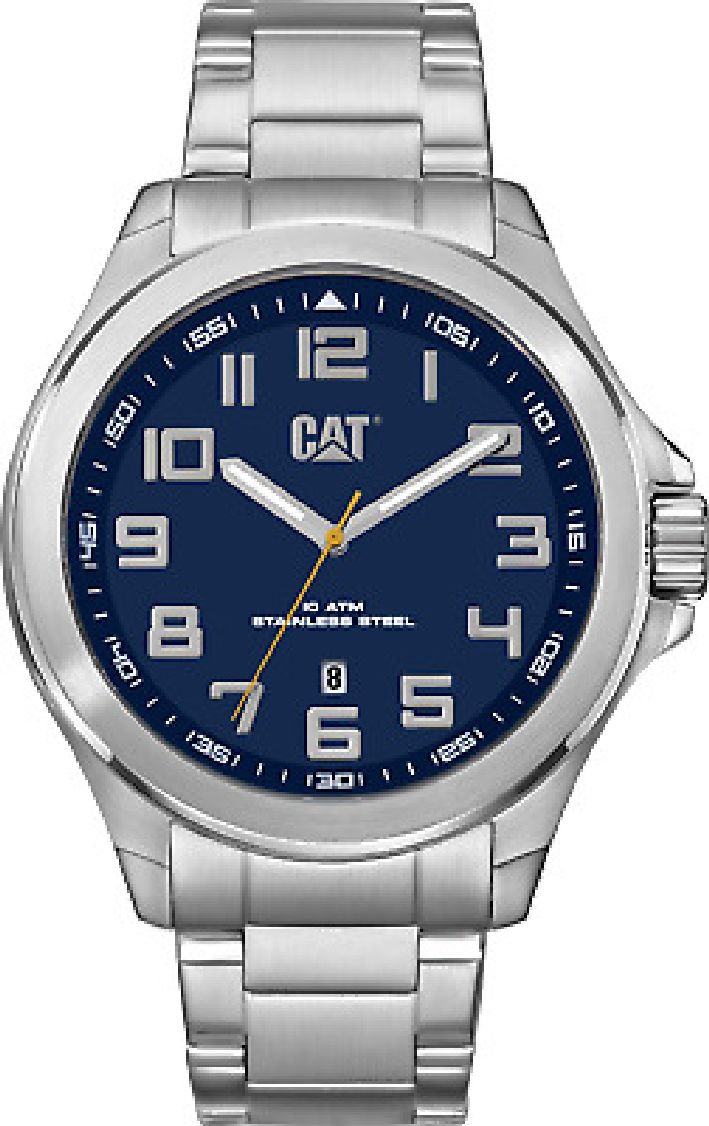 Men's CAT Operator Caterpillar Stainless Steel Date Display Watch ...