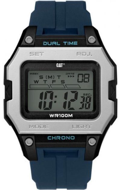 Men's Caterpillar CAT Blue Strap Digital Chronograph Sport Watch OF14726242