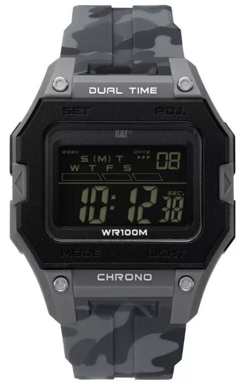 Men's Caterpillar CAT Digital Chronograph Gray Camoflage Watch OF14725145