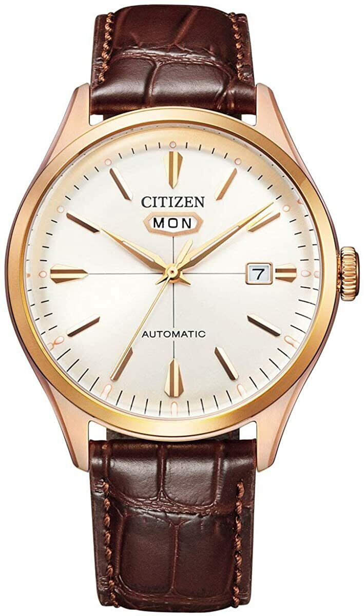 Men's Citizen Automatic Day Date Rose Gold Watch NH8393-05A