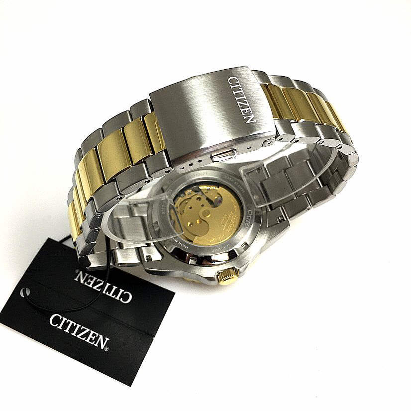 Men's Citizen Automatic Two Tone Diver's Style Blue Dial Watch NJ0174-82L