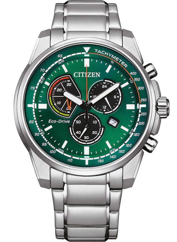Men's Citizen Core Collection Green Dial Chronograph Watch AT1190-87X