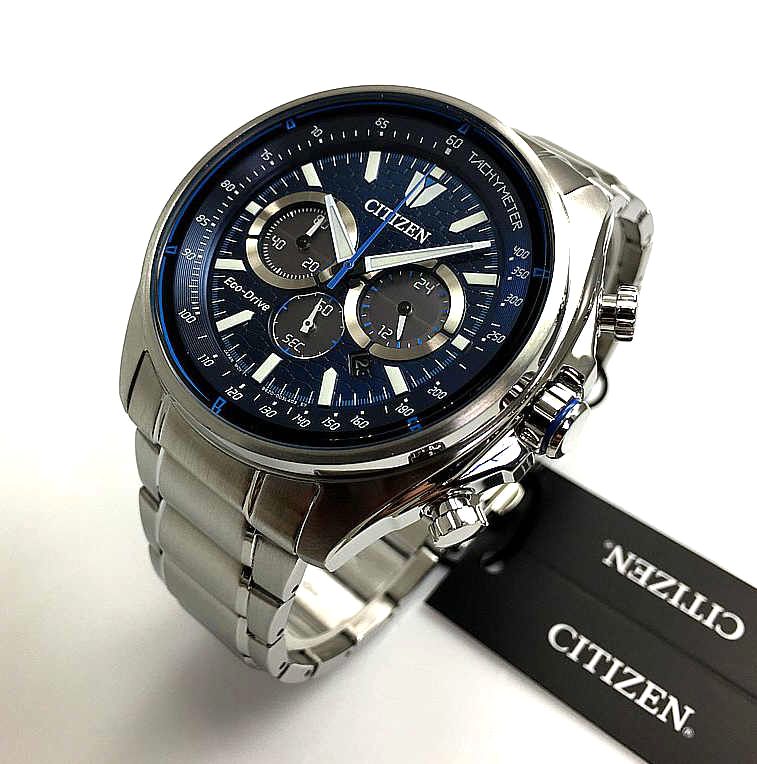 Men's Citizen Eco-Drive Active Chronograph Blue Dial Watch CA4560-81L