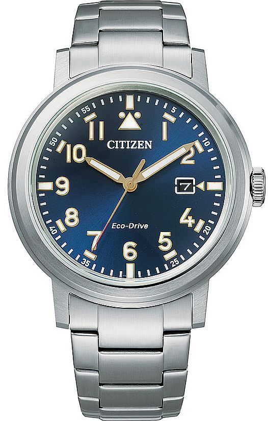 Men's Citizen Eco-Drive Steel Blue Dial Solar Power Watch AW1620-81L
