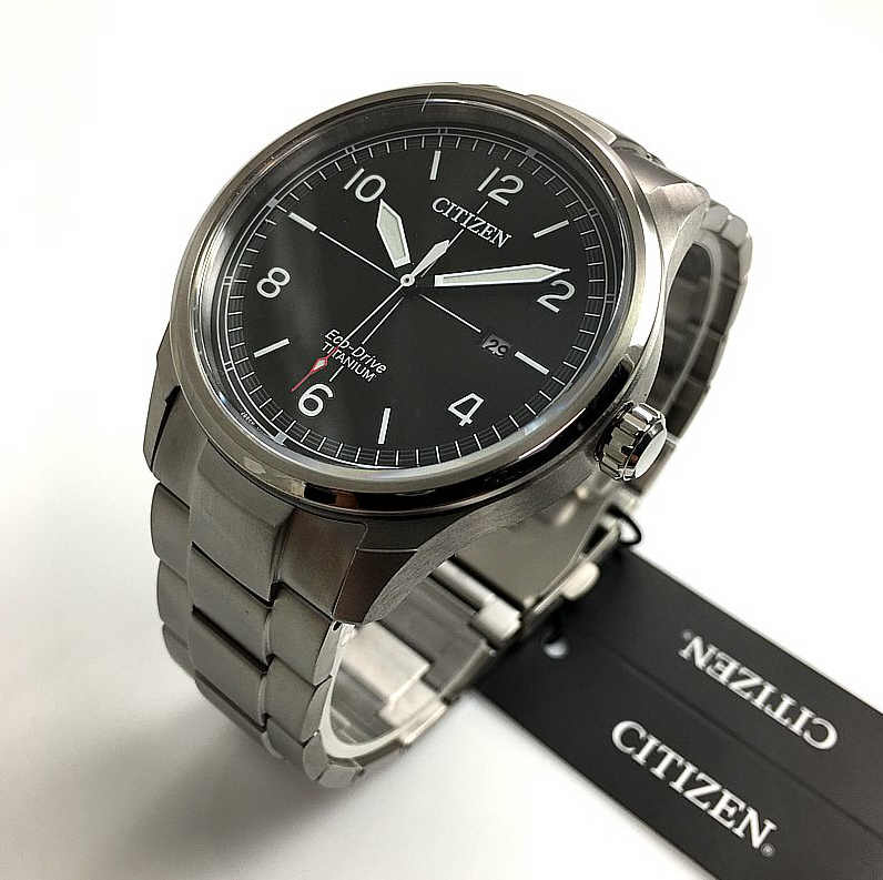 Men's Citizen Eco-Drive Super Titanium Solar Powered Watch BM7570-80E