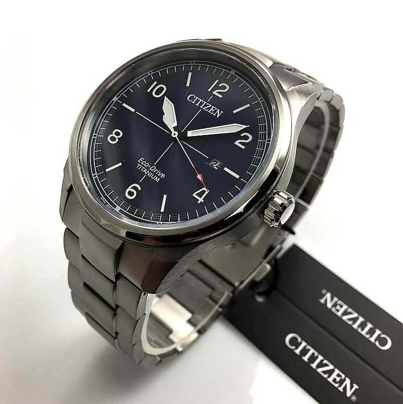 Men's Citizen Eco-Drive Super Titanium Solar Powered Watch BM7570-80L