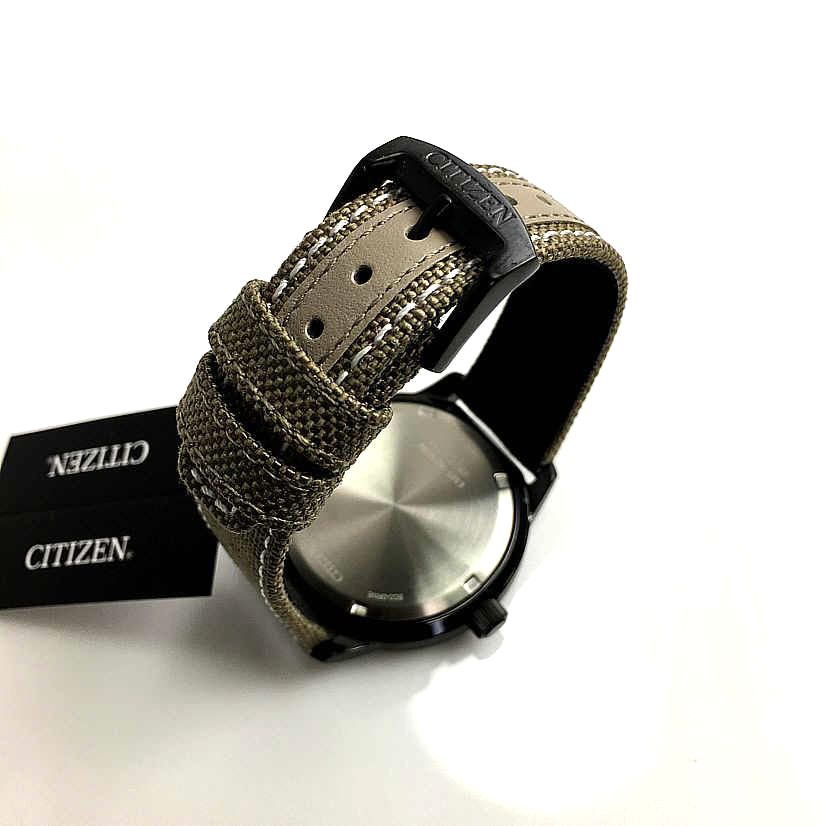 Men's Citizen Urban Eco-Drive Army Style Khaki Strap Watch BM8595-16H