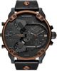 Men's Diesel Mr. Daddy 2.0 Black Leather Strap Chronograph Watch DZ7400