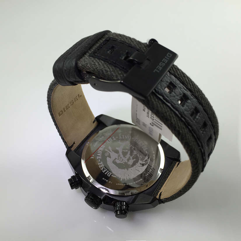 Men's Diesel Overflow Black Chronograph Watch DZ4373