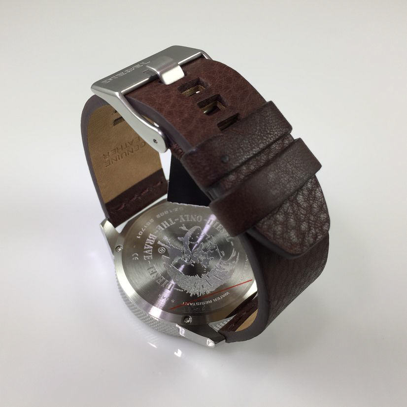 Men's Diesel Rasp Leather Strap 46mm Watch DZ1802
