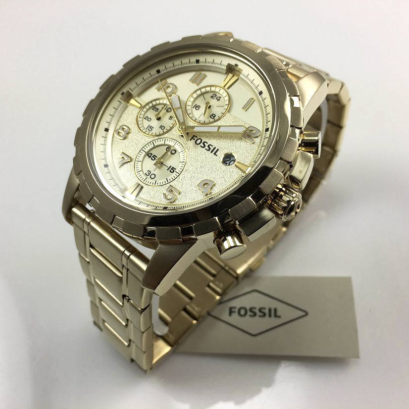 Men's Fossil Dean Gold tone Chronograph Watch FS4867