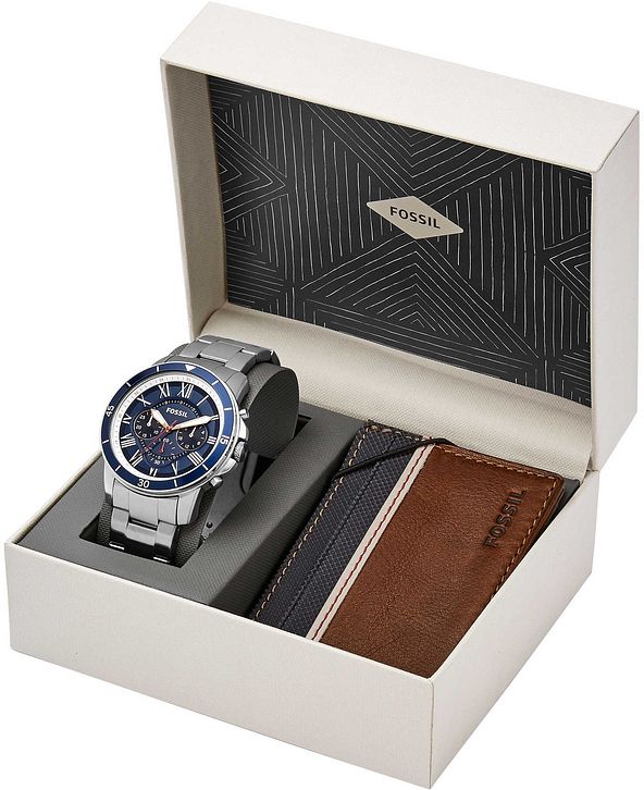 Men's Fossil Grant Chronograph Watch Gift Set FS5336SET
