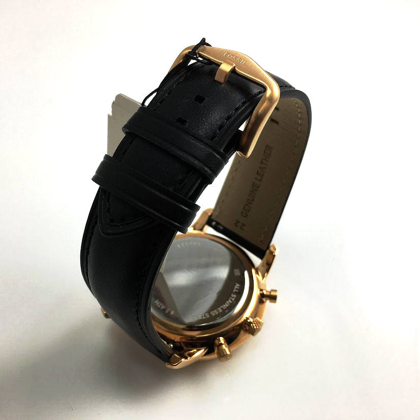 Men's Fossil Neutra Chronograph Black Leatehr Strap Watch FS5381