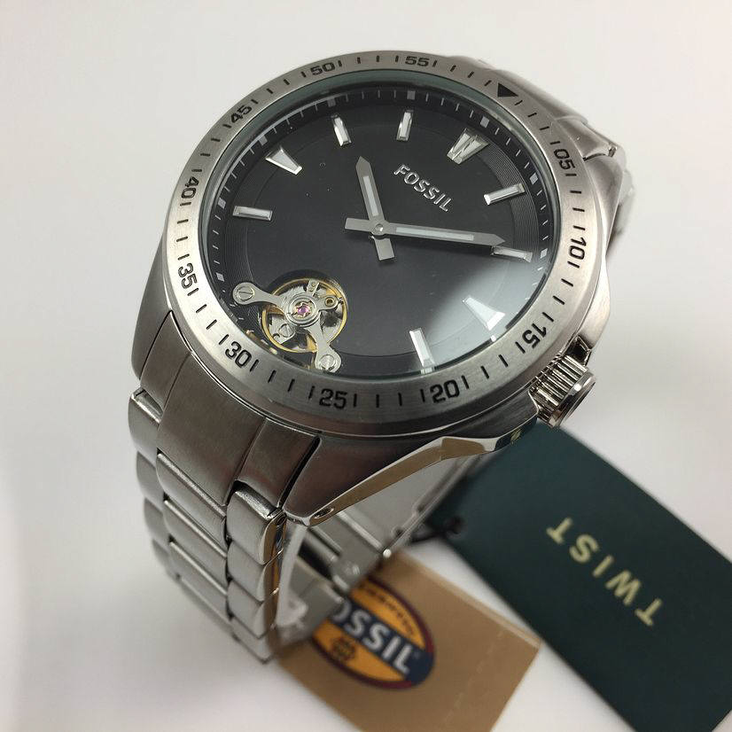Men's Fossil Twist Automatic Skeleton Steel Watch ME1105