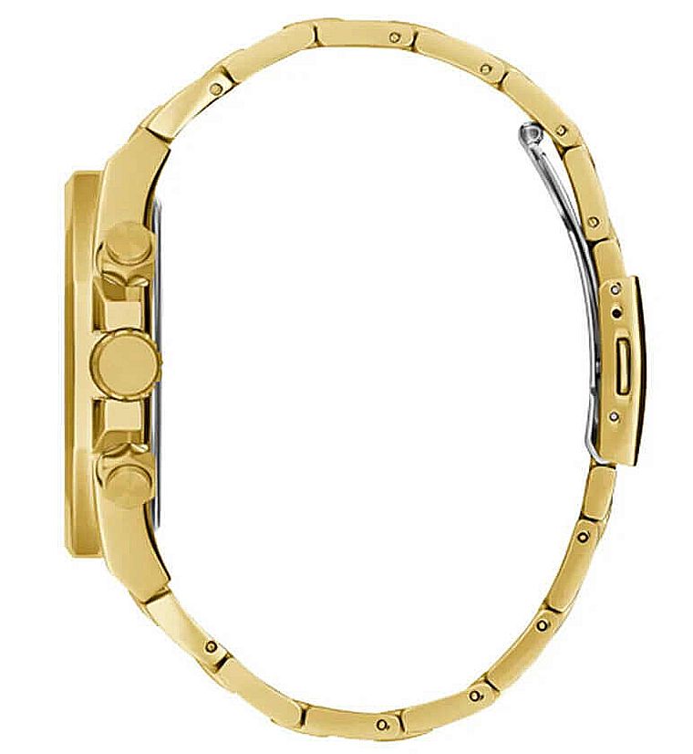 Men's Guess Gold Tone Steel Multifunction Day-Date Watch GW0489G2