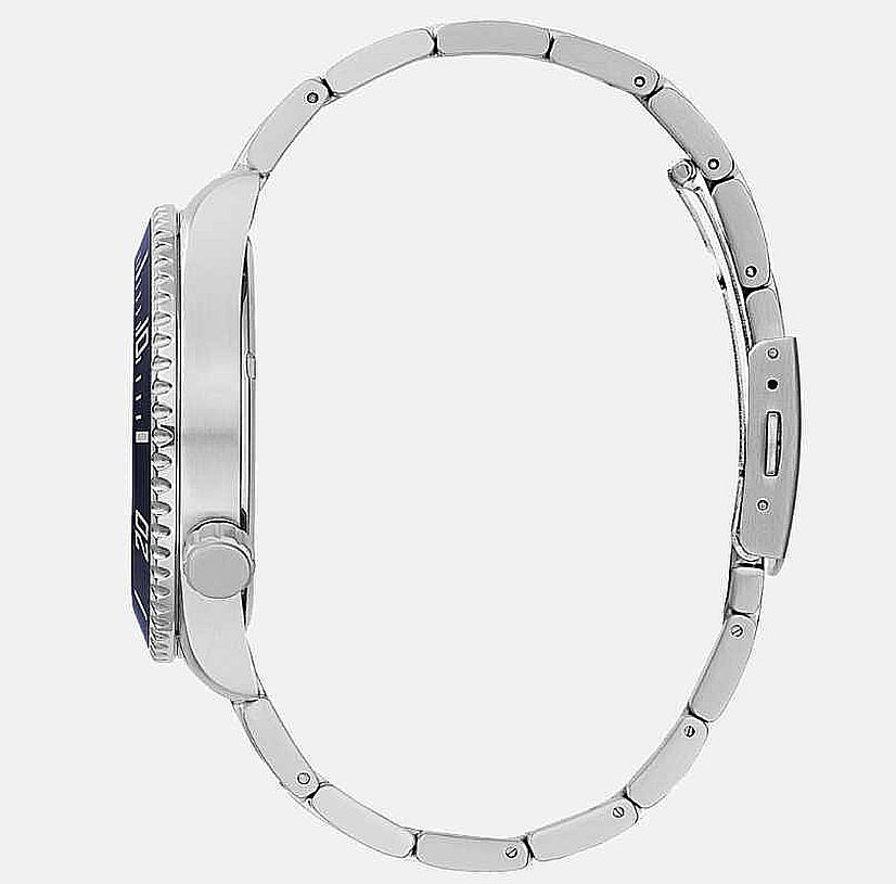 Men's Guess Sporty Stainless Steel Multifunction Skeleton Dial Watch ...