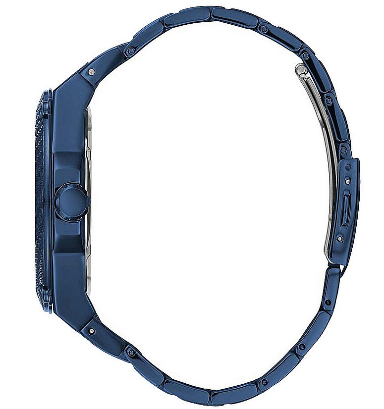 Men's Guess Stainless Steel Blue Plated Multifunction Watch W1305G4