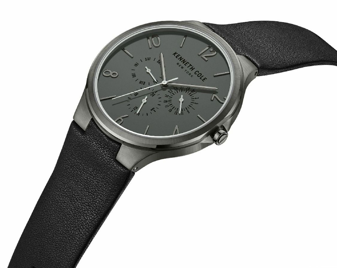 Men's Kenneth Cole Leather Strap Dress Sport Watch KCWGF2218801