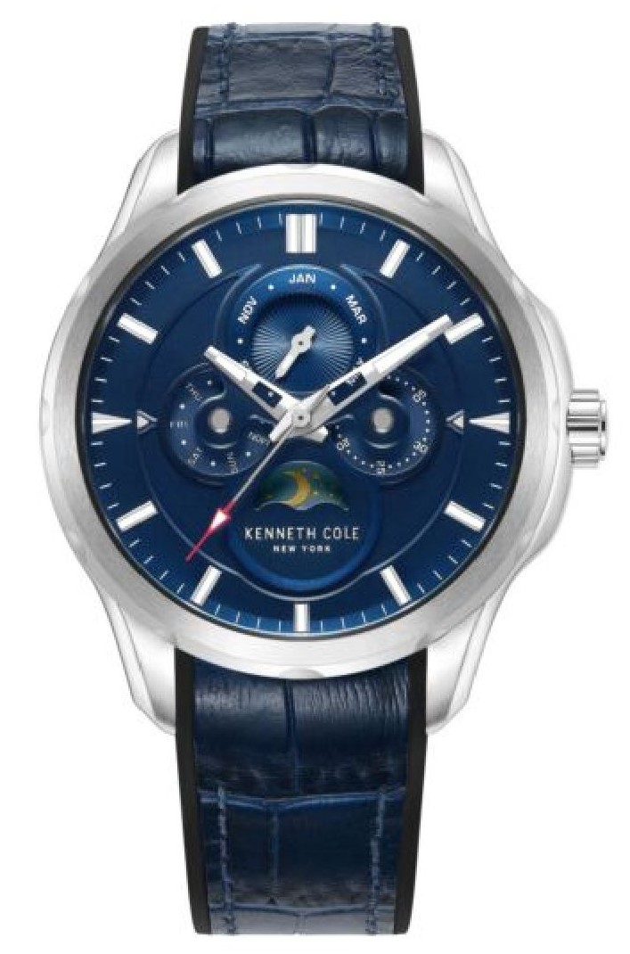 Men's Kenneth Cole Leather Strap Dress Sport Watch KCWGQ0015806