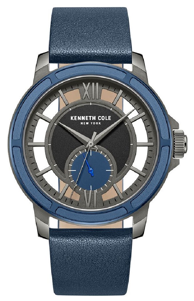 Men's Kenneth Cole Leather Strap Transparency Watch KCWGF0035001