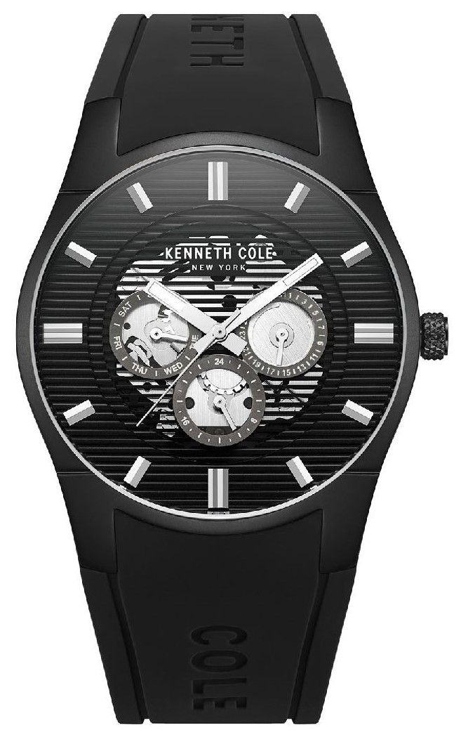 Men's Kenneth Cole Silicone Strap Dress Sport Watch KCWGQ2234901