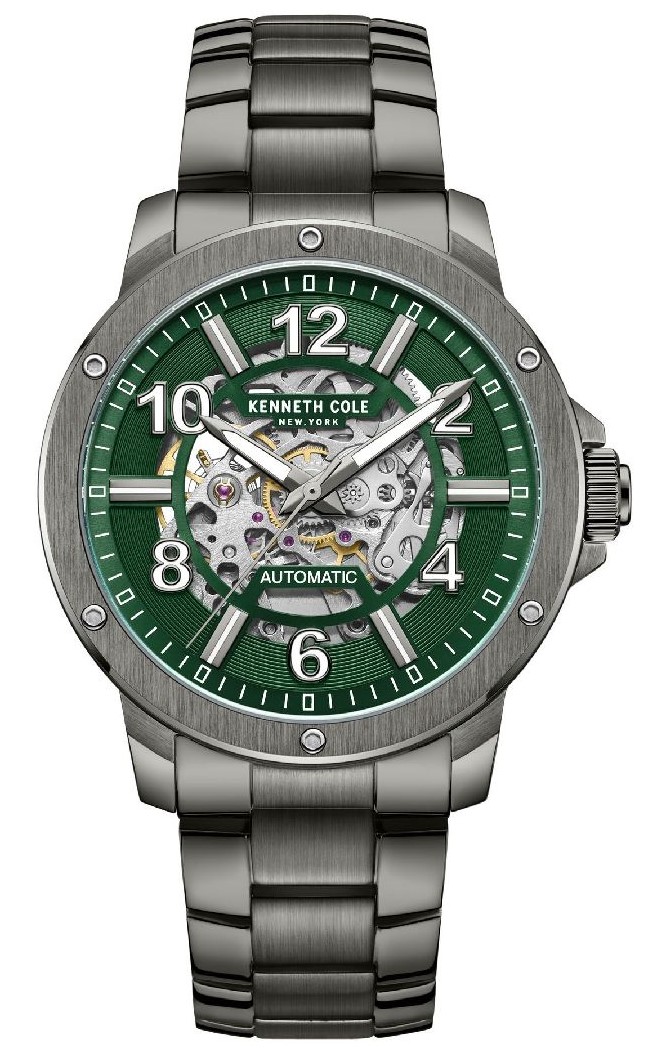 Men's Kenneth Cole Stainless Steel Automatic Skeleton Watch KCWGL0013101