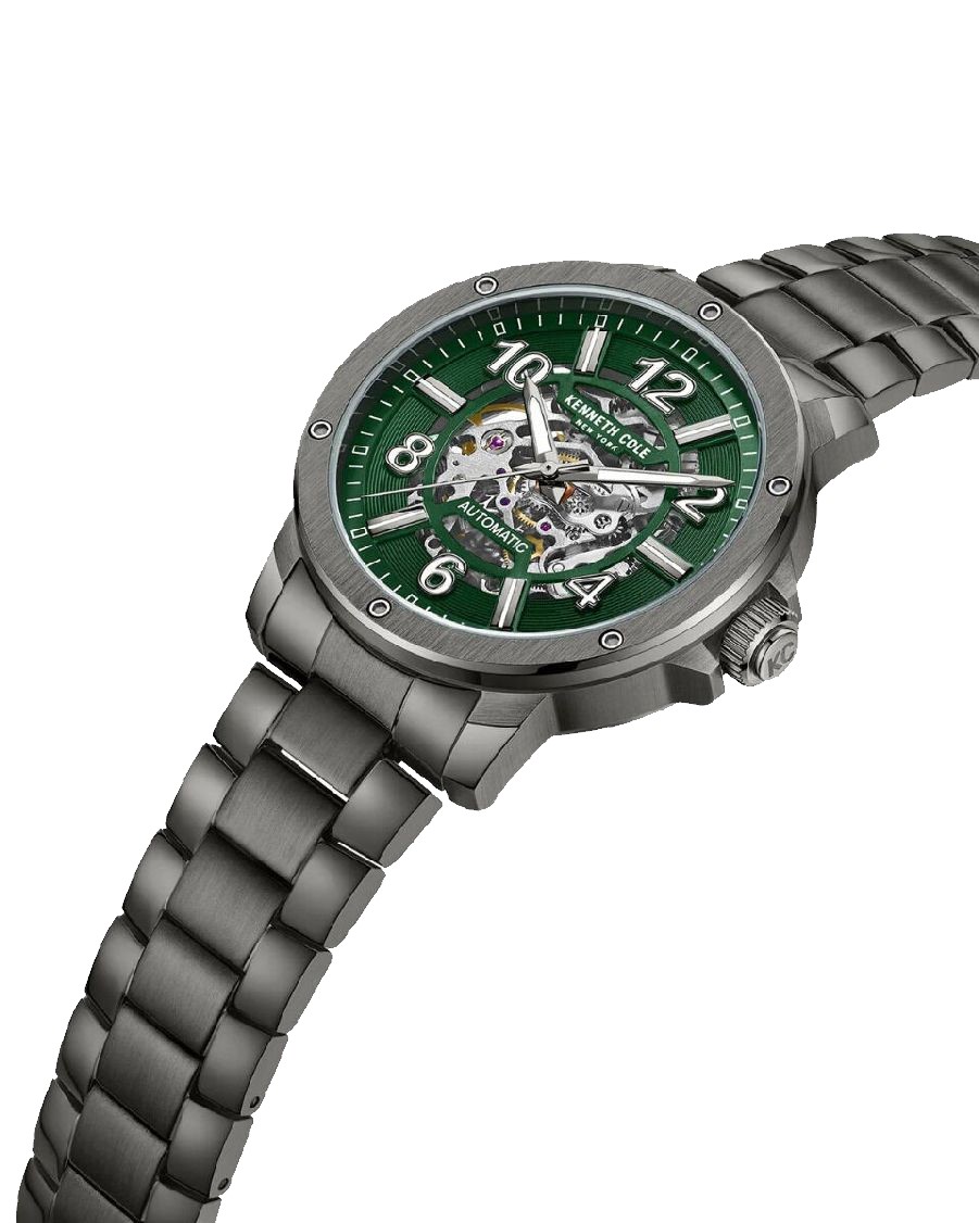 Men's Kenneth Cole Stainless Steel Automatic Skeleton Watch KCWGL0013101