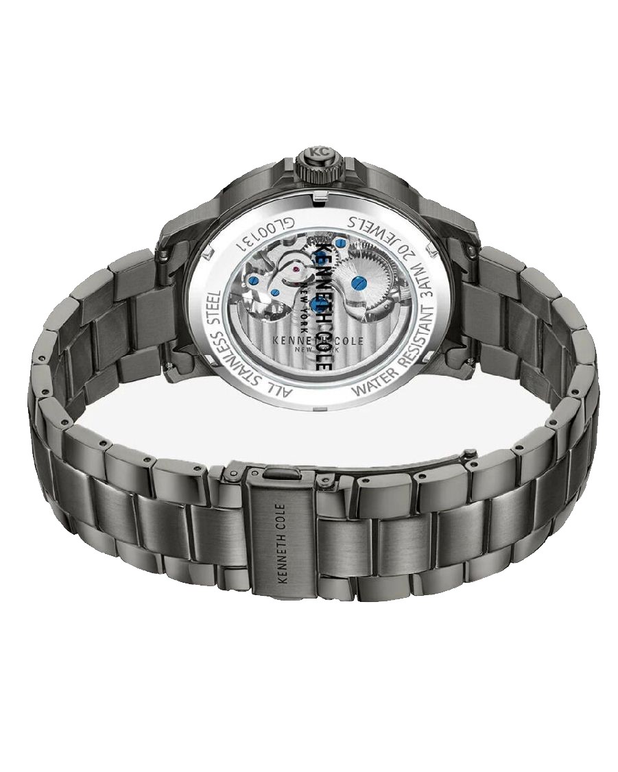Men's Kenneth Cole Stainless Steel Automatic Skeleton Watch KCWGL0013101