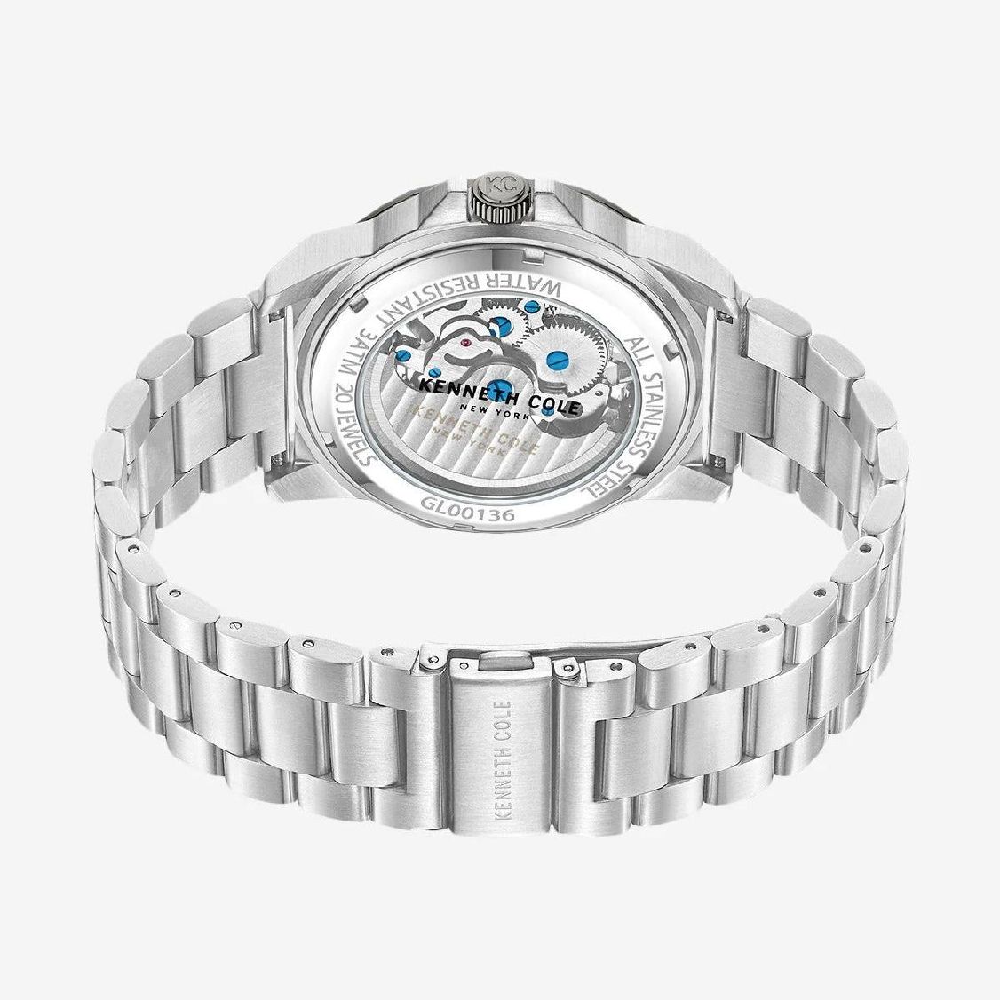 Men's Kenneth Cole Stainless Steel Automatic Skeleton Watch KCWGL0013601