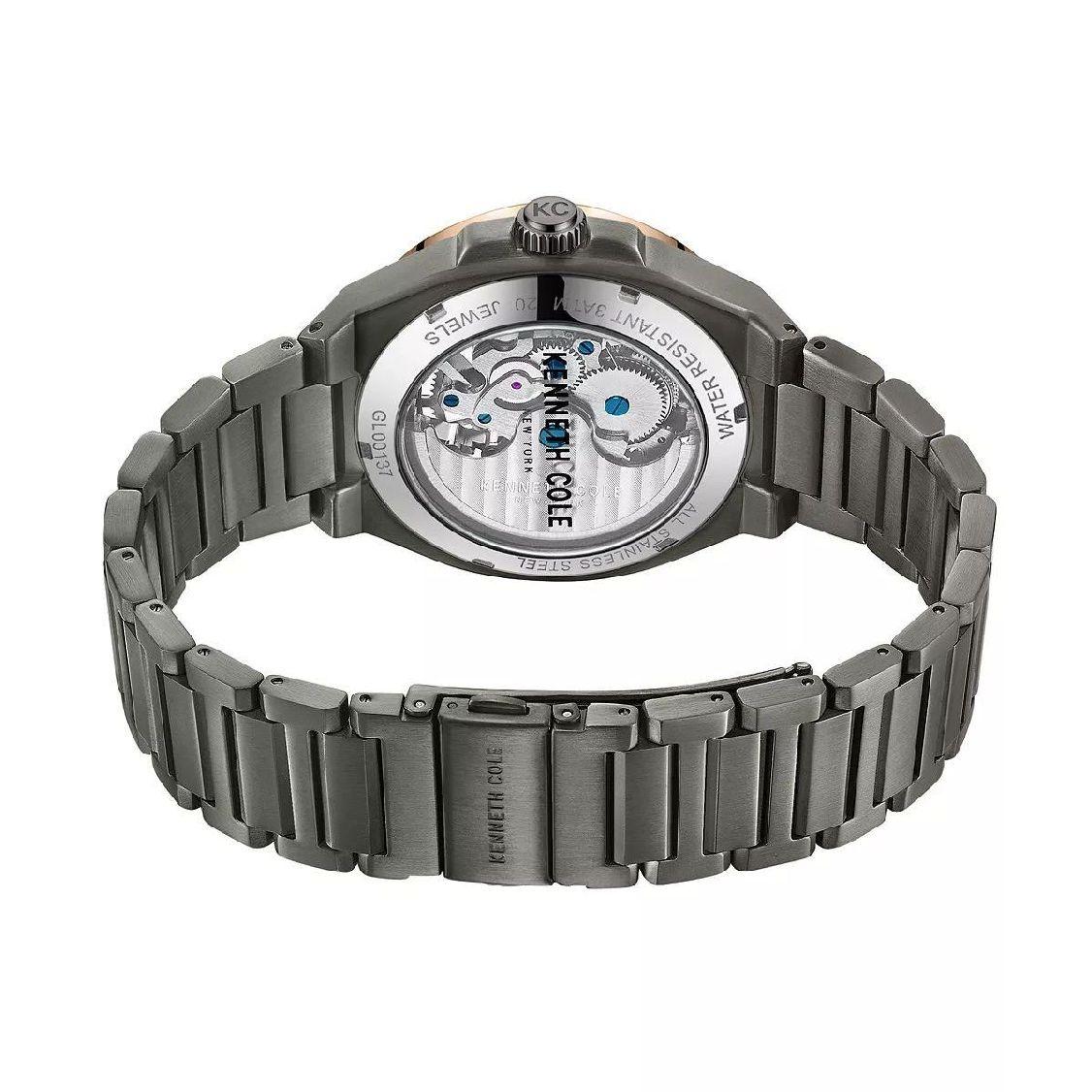 Men's Kenneth Cole Stainless Steel Automatic Skeleton Watch KCWGL0013703