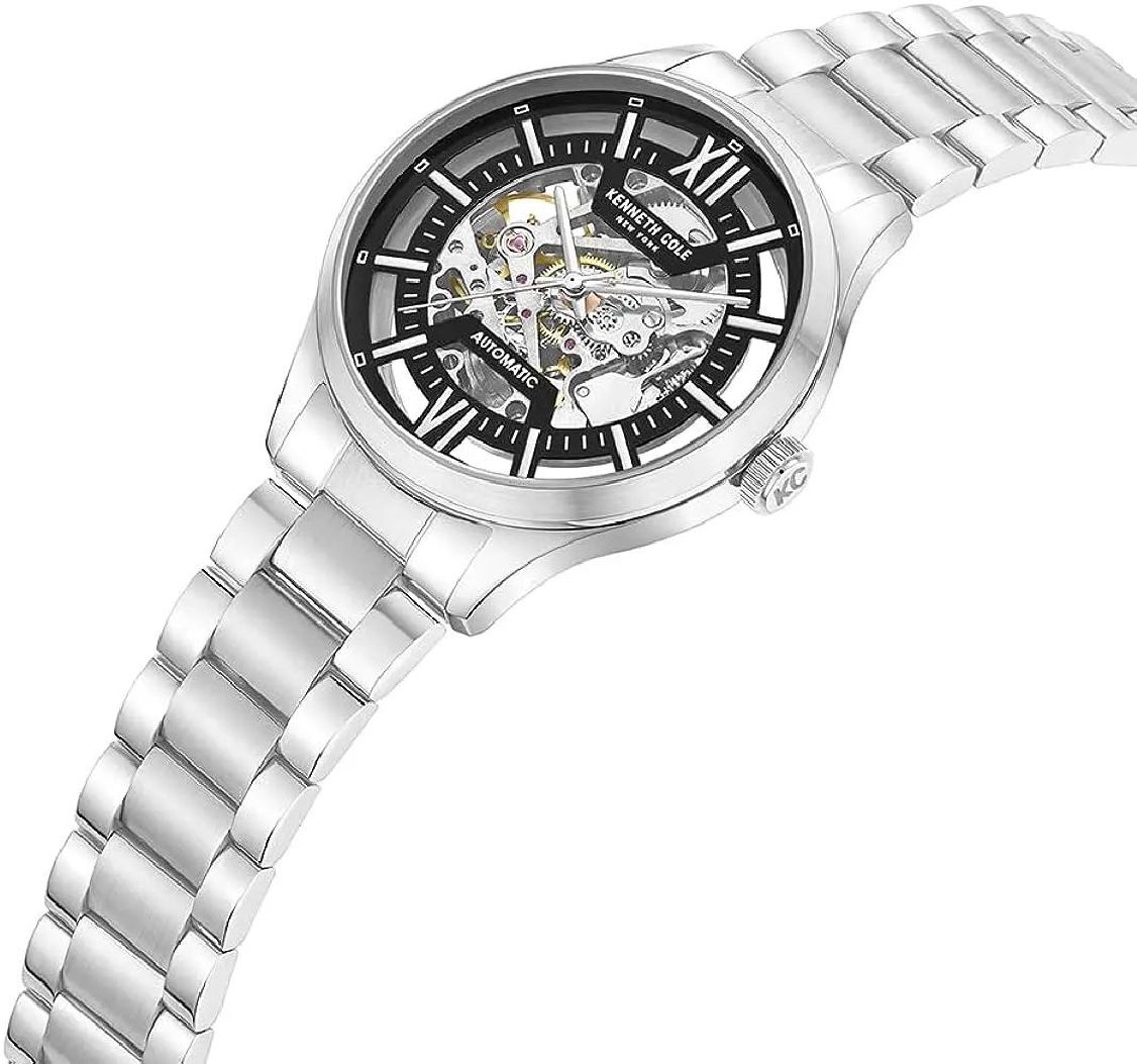 Men's Kenneth Cole Stainless Steel Automatic Skeleton Watch KCWGL0027203