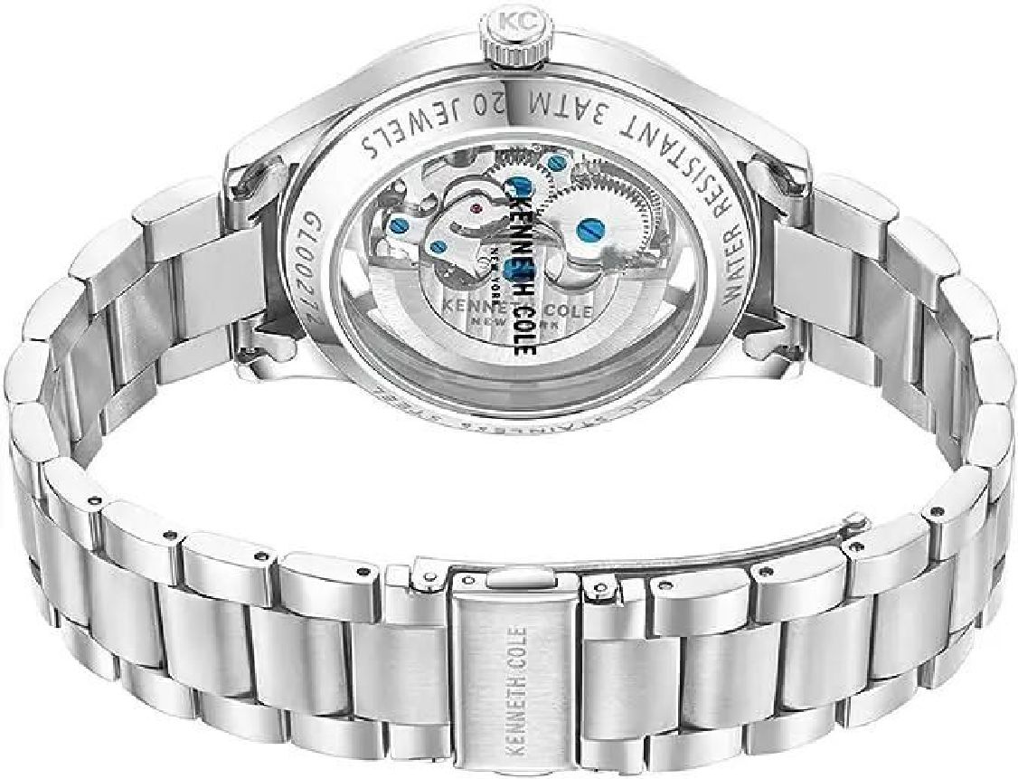 Men's Kenneth Cole Stainless Steel Automatic Skeleton Watch KCWGL0027203