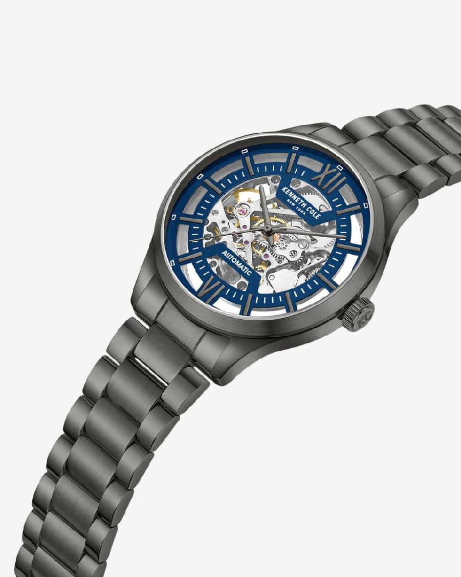 Men's Kenneth Cole Stainless Steel Automatic Skeleton Watch KCWGL0027205