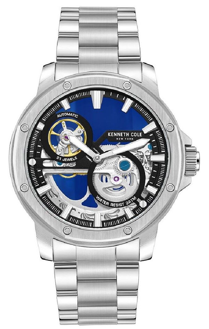 Men's Kenneth Cole Stainless Steel Automatic Skeleton Watch KCWGL0033705