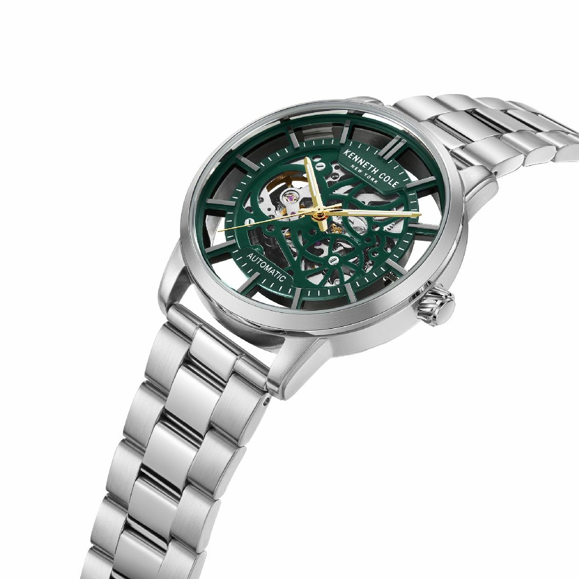Men's Kenneth Cole Stainless Steel Automatic Skeleton Watch KCWGL2122505