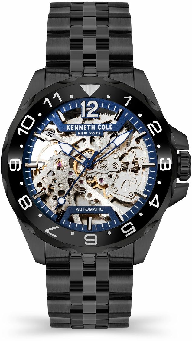 Men's Kenneth Cole Stainless Steel Automatic Skeleton Watch KCWGL2124803