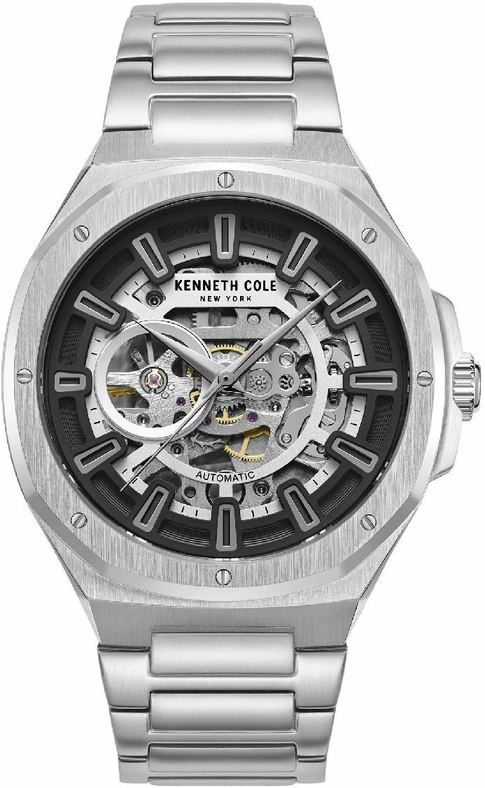 Men's Kenneth Cole Stainless Steel Automatic Skeleton Watch KCWGL2217304