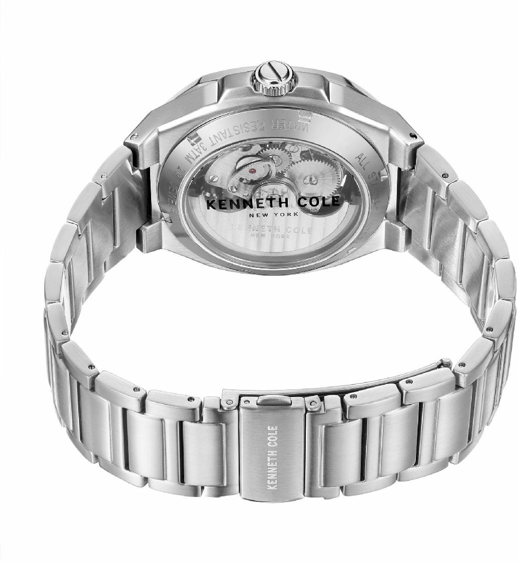 Men's Kenneth Cole Stainless Steel Automatic Skeleton Watch KCWGL2217304