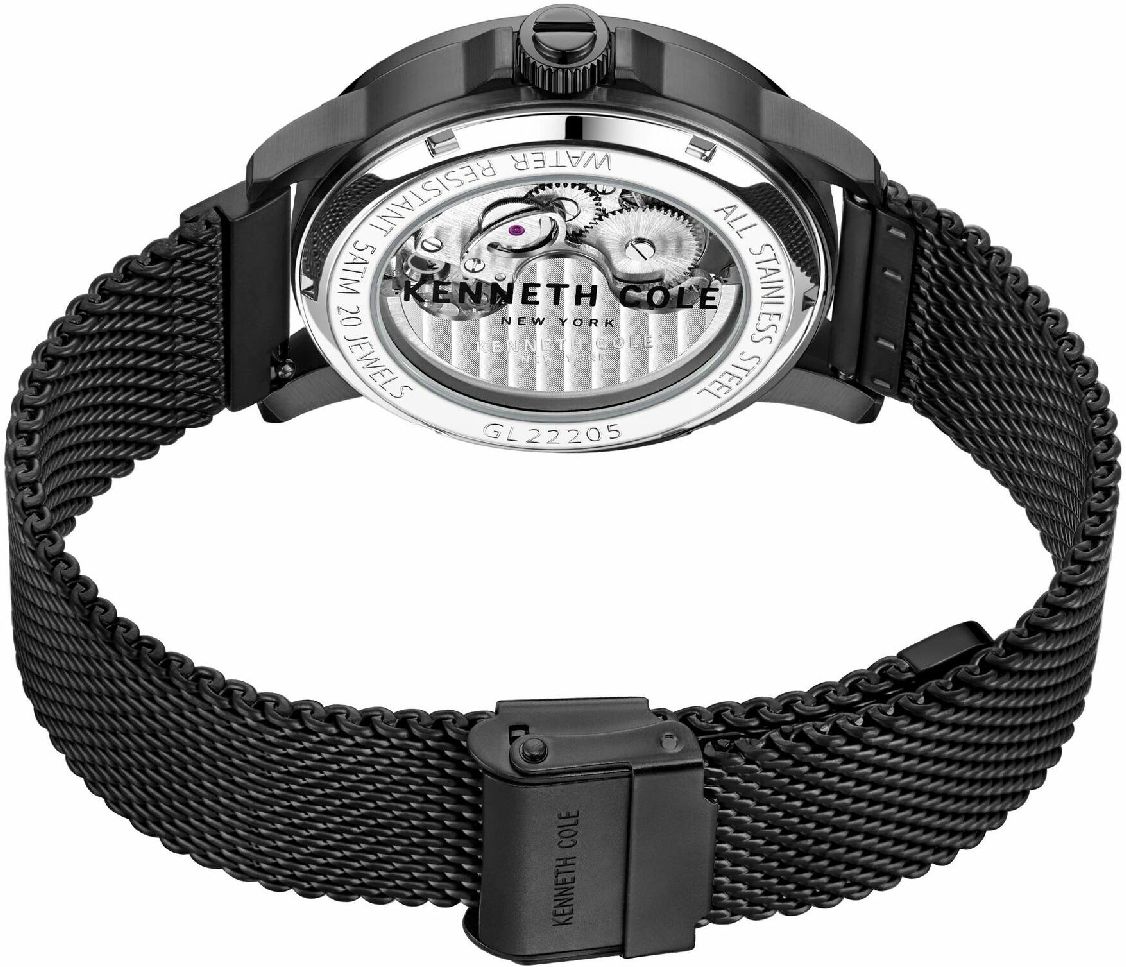 Men's Kenneth Cole Stainless Steel Automatic Skeleton Watch KCWGL2220503