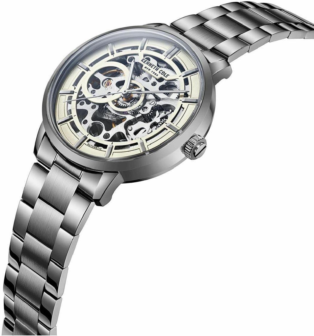 Men's Kenneth Cole Stainless Steel Automatic Skeleton Watch KCWGL2220604