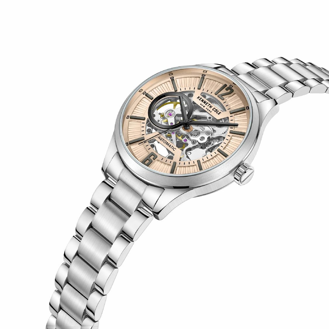 Men's Kenneth Cole Stainless Steel Automatic Skeleton Watch KCWGL2232503